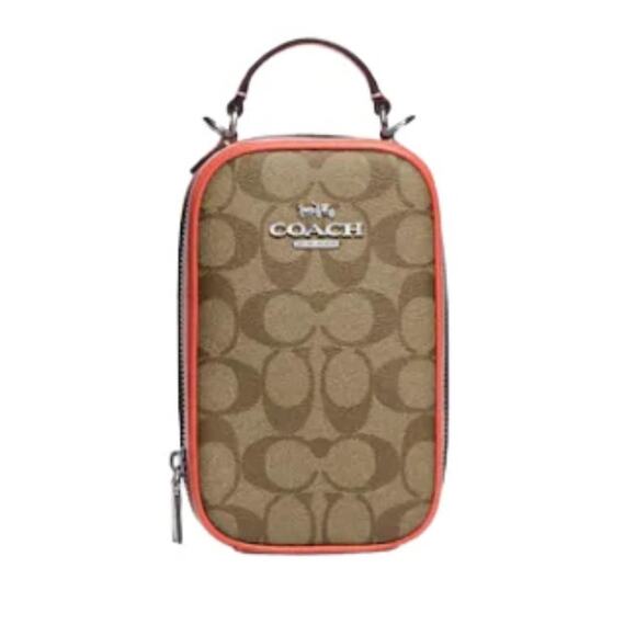 Coach | Bags | Coach Eva Phone Crossbody Bag Pebbled Leather Coated ...